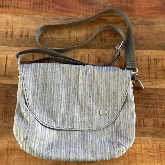 Haiku | Bags | Haiku Crossbody Gray Stripe Bag | Poshmark